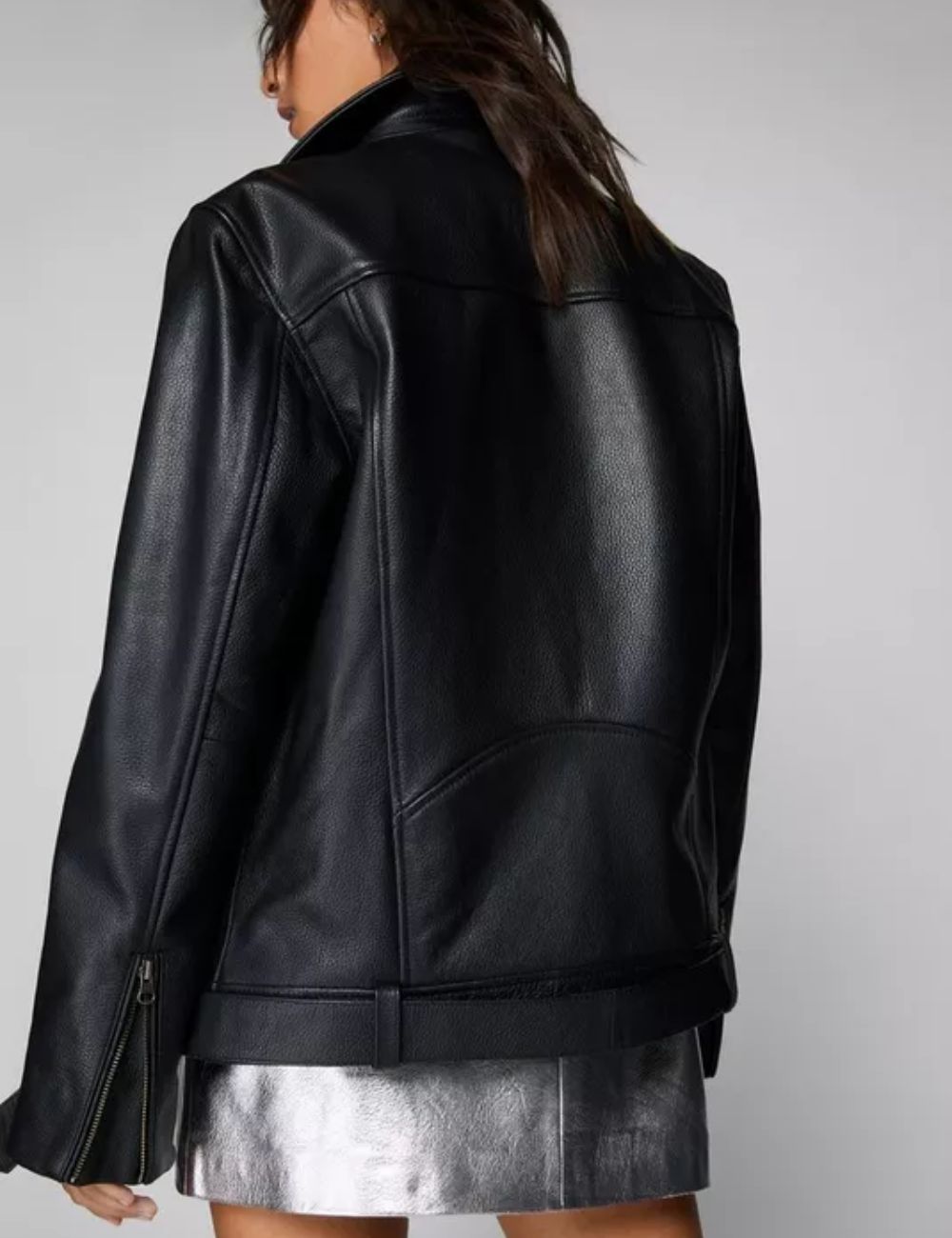Real Leather Boyfriend Biker Jacket - Divine & Elegant