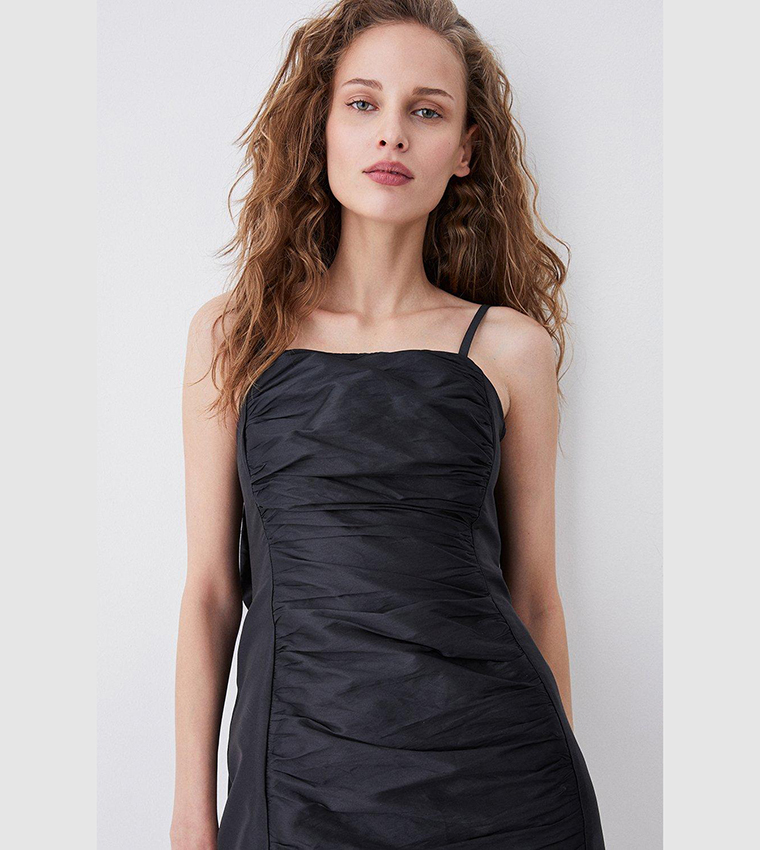 Taffeta Exaggerated Bow Cami Mini Dress - Divine & Elegant