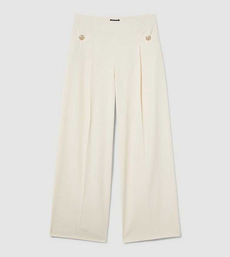 Polished High Waist Dart Detail Trouser - Divine & Elegant