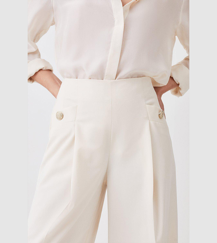 Polished High Waist Dart Detail Trouser - Divine & Elegant