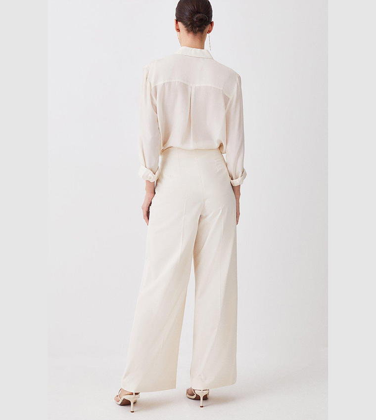 Polished High Waist Dart Detail Trouser - Divine & Elegant