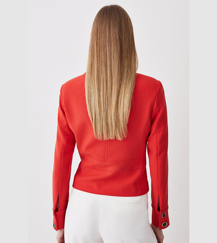 Compact Stretch Military Jacket - Divine & Elegant