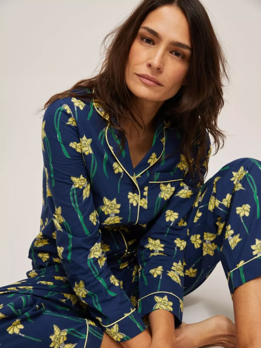 Daffodil Print Pyjama Set - Divine & Elegant
