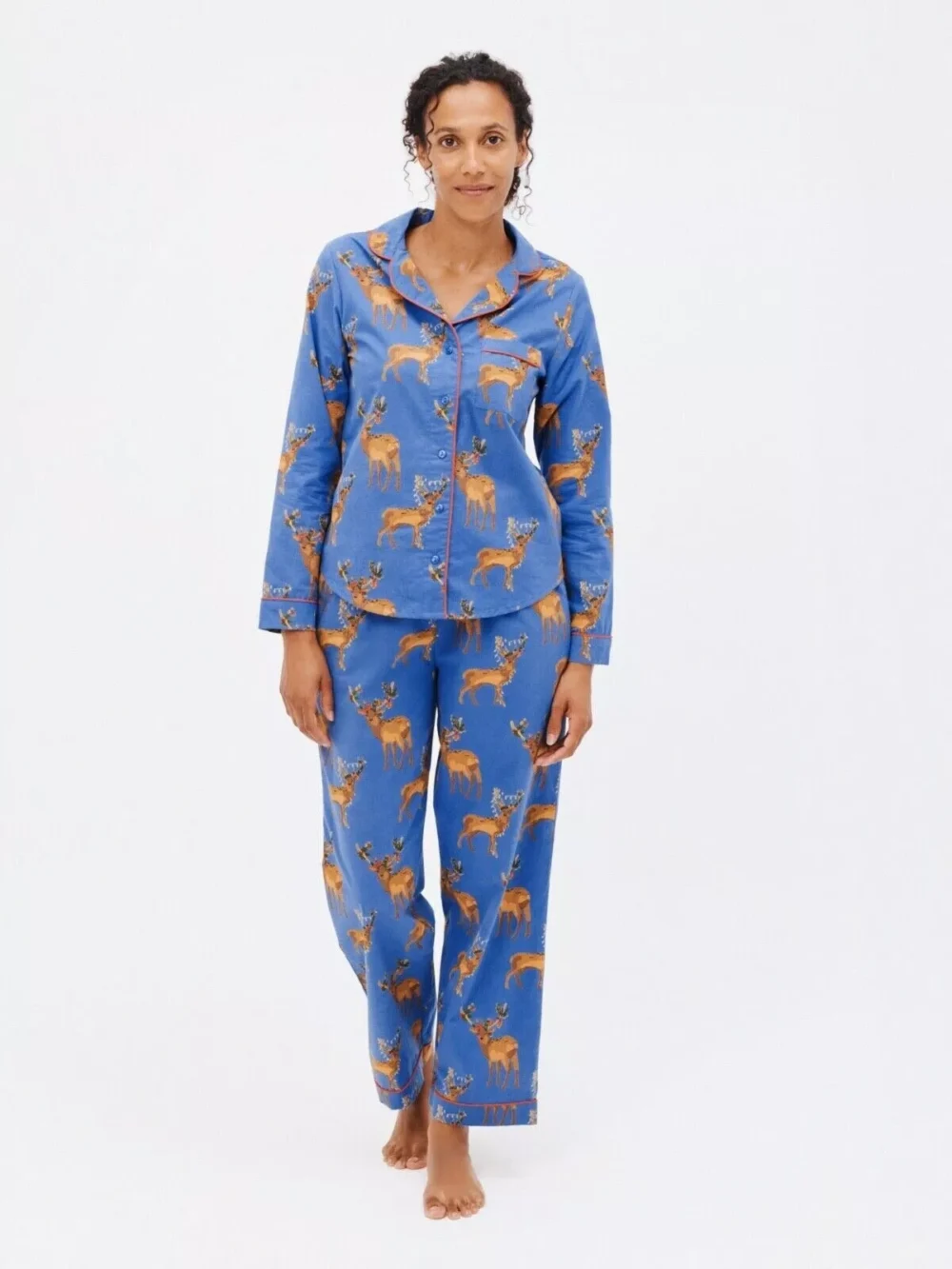 Festive Stag Pyjama Set - Divine & Elegant