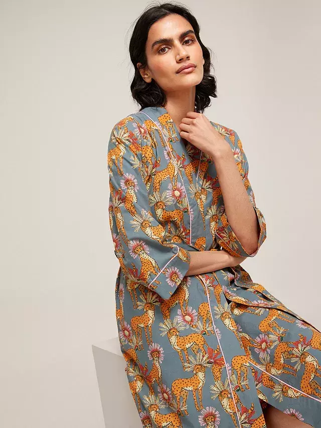 Untamed Cheetah Kimono Robe - Divine & Elegant