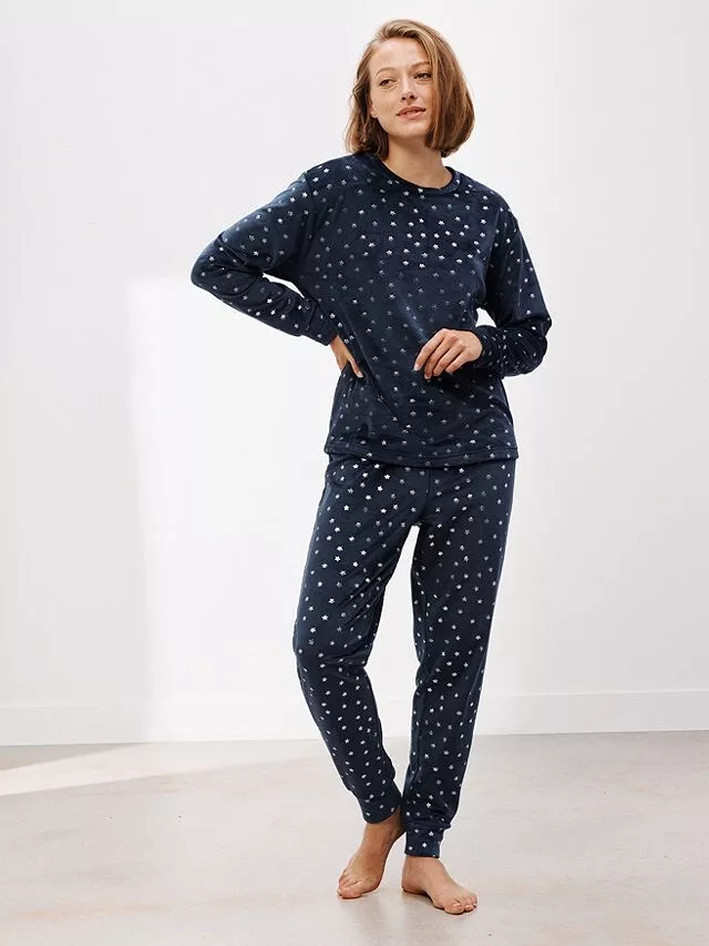 Foil Star Velour Pyjama Set - Divine & Elegant